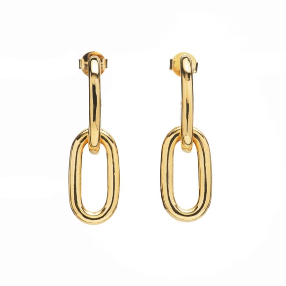 Mayamar | Jewelry | New Mayamar Elegant Gold Drop Paperclip Earrings ...